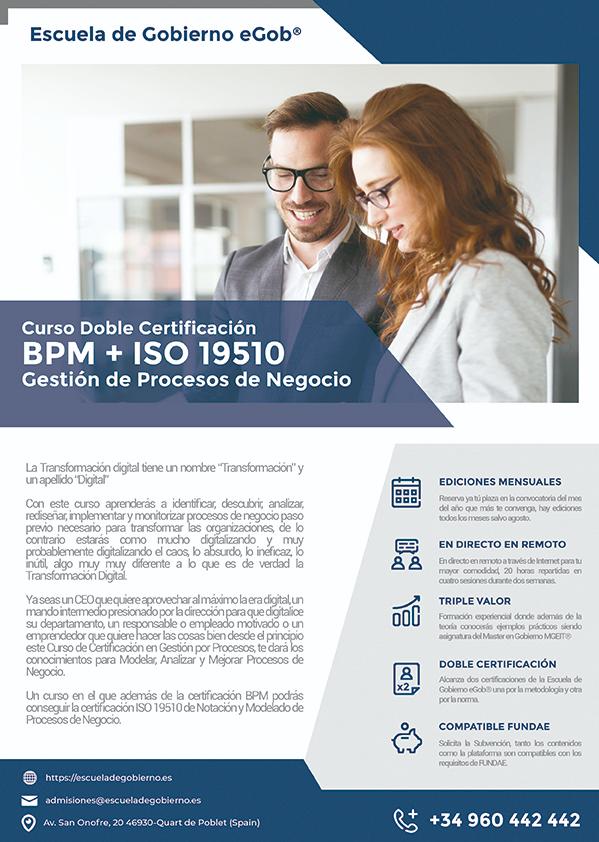 Doble Certificación en Gestión de Procesos BPM + ISO 19510